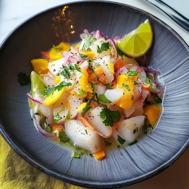 Ceviche cabillaud lait coco