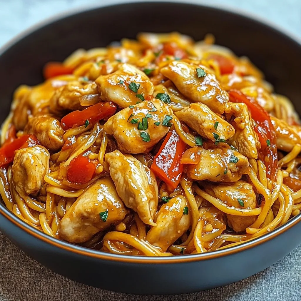 Nouilles sautées au poulet caramélisé : Une Recette Incroyable Ultime ...