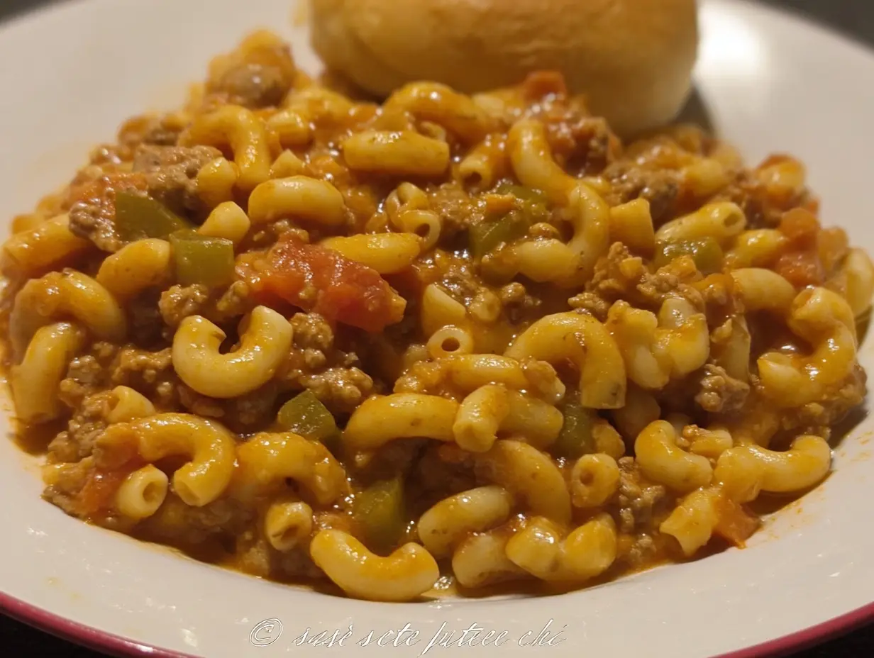 Macaroni gumbo (style petit pain fourré à la viande gumbo) - Recette Bio
