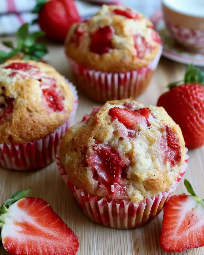 Muffins aux Fraises et Sirop d’Érable - Recette Bio